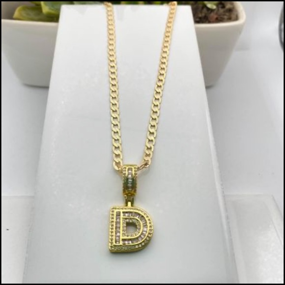 Jewelry | Gold Filled Initial D And Chain Inicial D Oro Laminado Y ...